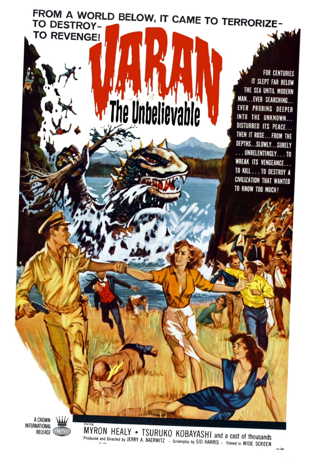 Varan The Unbelievable Movie Poster Metal Sign 8inx 12in Metal Print ...