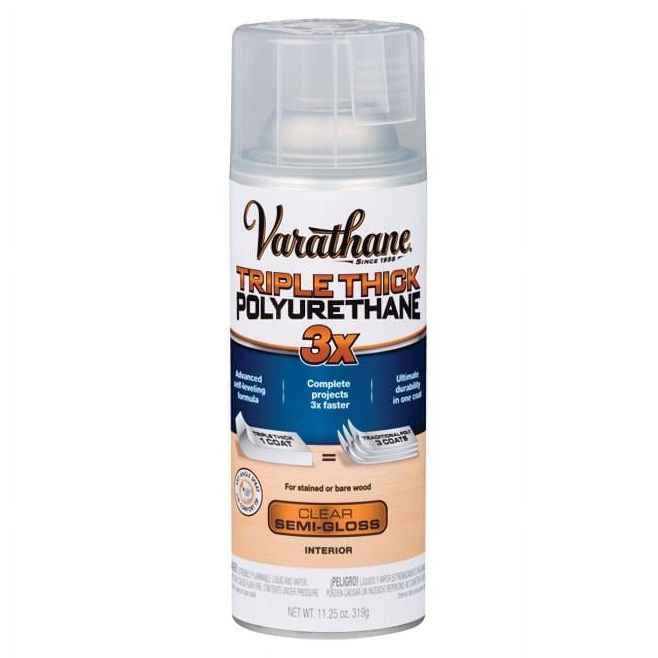 Varathane 11.25 oz Triple Thick Transparent Polyurethane Clear Semi ...