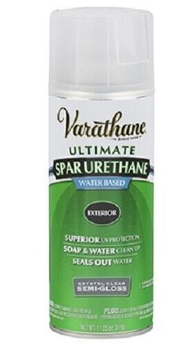 Varathane 250181 12 oz Can of Water Based Crystal Clear Semi-Gloss Spar ...