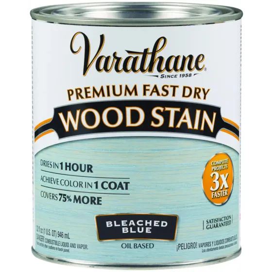 Varathane 297425 Stain Wood Int Bleach Blue Quart (Case of 2) - Walmart.com
