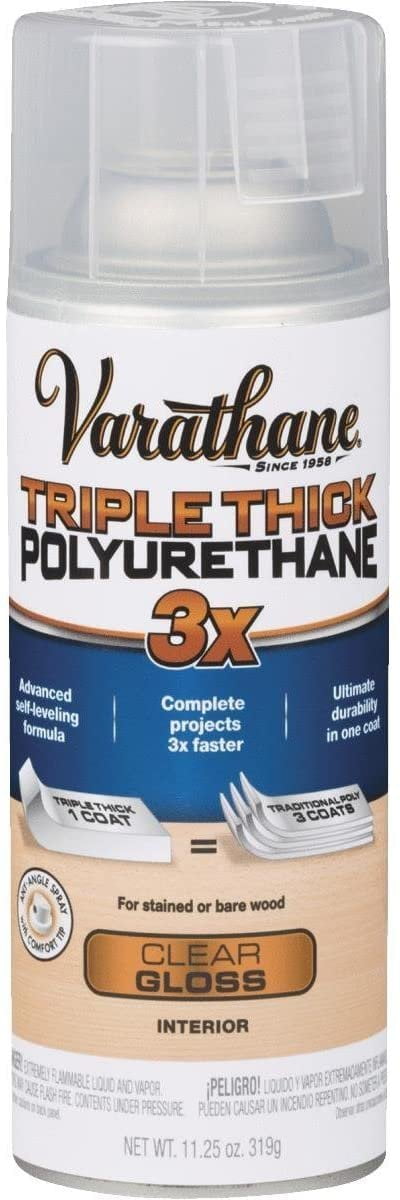 Varathane 318292 Triple Thick Transparent Polyurethane, Clear Gloss, 11 ...