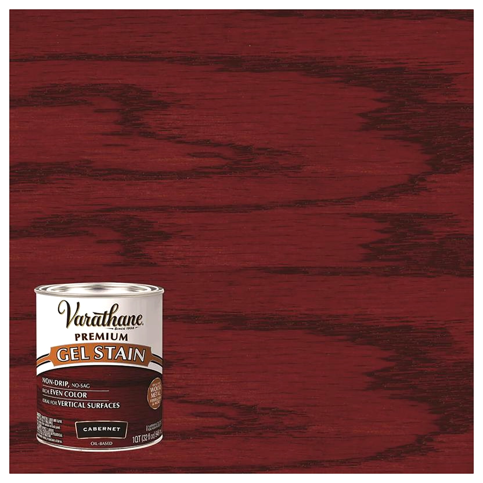 Varathane 358300 Premium Gel Stain, Quart, Cabernet - Walmart.com
