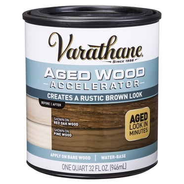 Varathane Weathered Wood Accelerator Quart Create Aged Gray Weathered ...