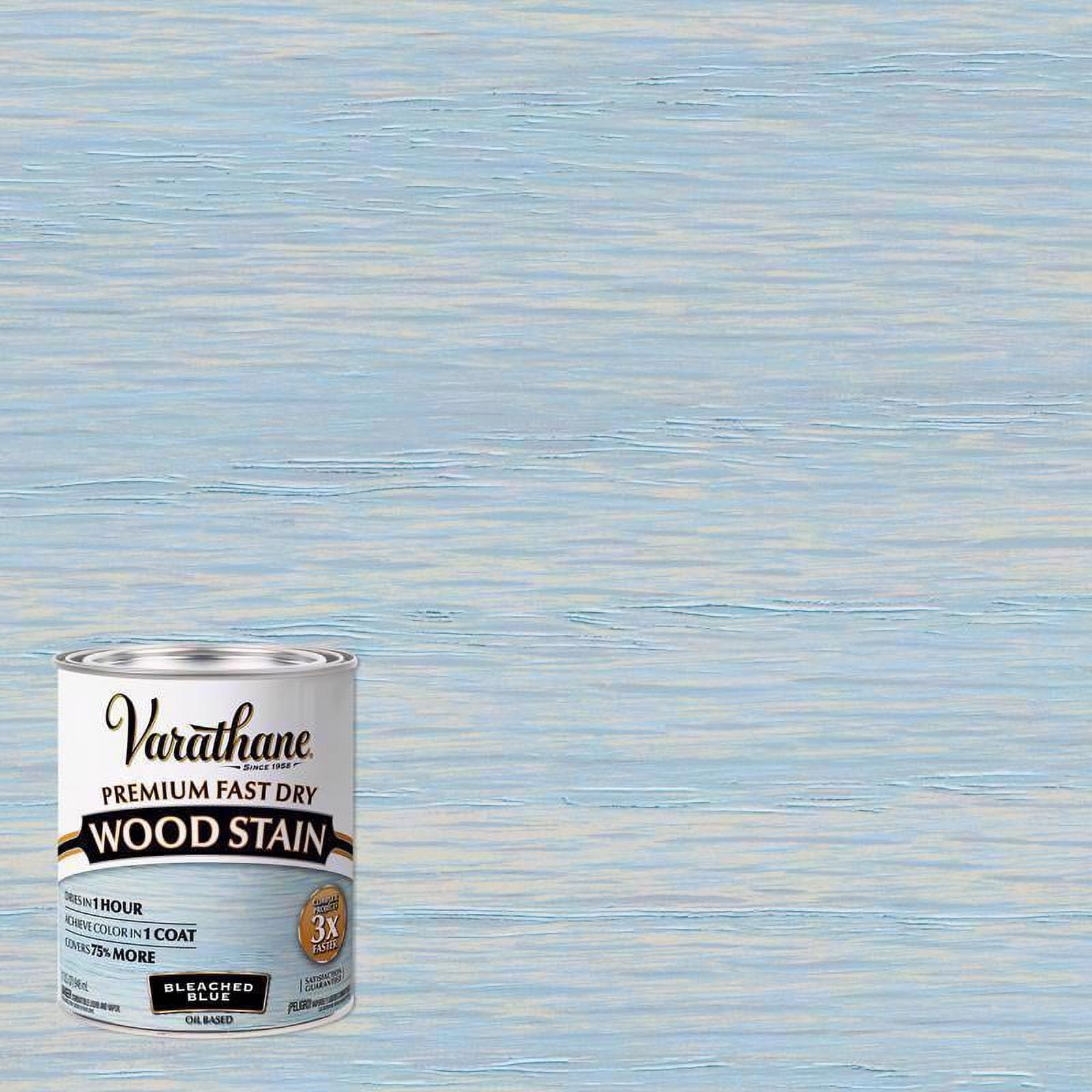 Rust-Oleum Varathane Natural Fast Dry Bleached Blue Interior Wood Stain ...