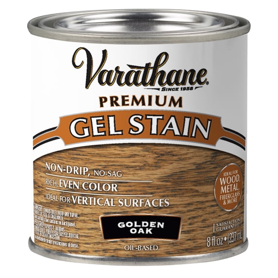 Varathane Premium Gel Stain, Oil-Based, Golden Oak, 0.5 Pint, For Wood ...