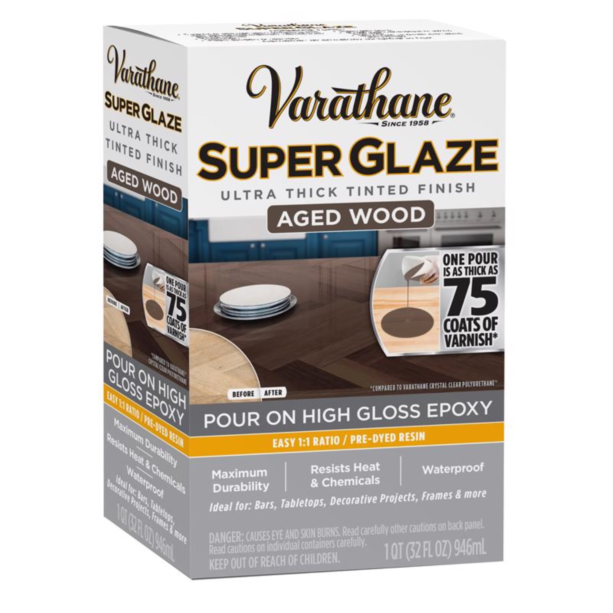 Varathane Super Glaze High-Gloss Aged Wood Glaze 1 qt - Walmart.com