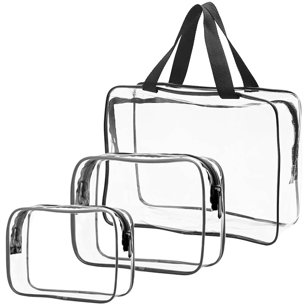 Vardan Enterprise 3 Pack Toiletry Bag Clear Waterproof Packing ...