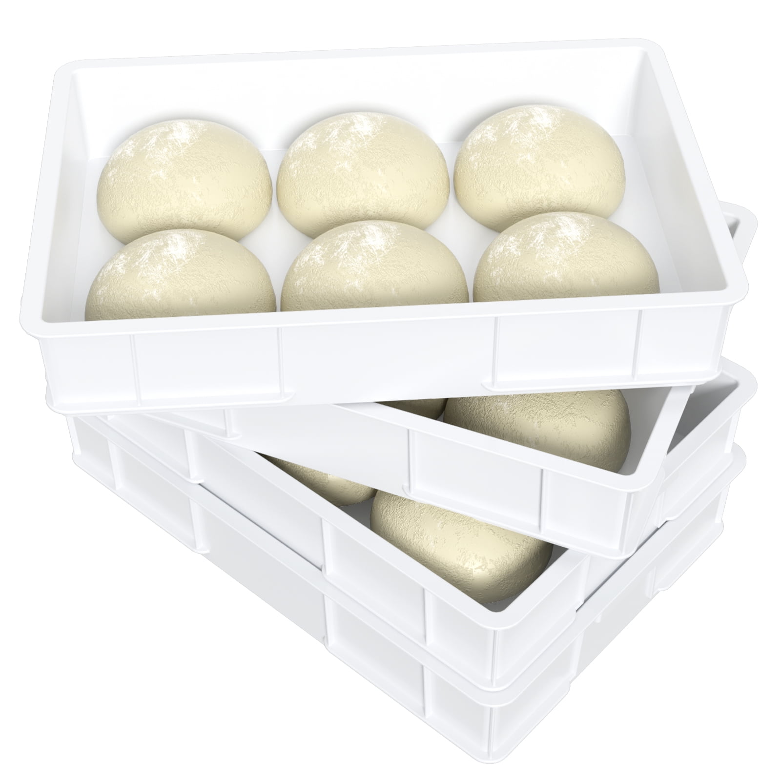 Vareone 4 Packs Pizza Dough Proofing Tray, Stackable Commercial ...