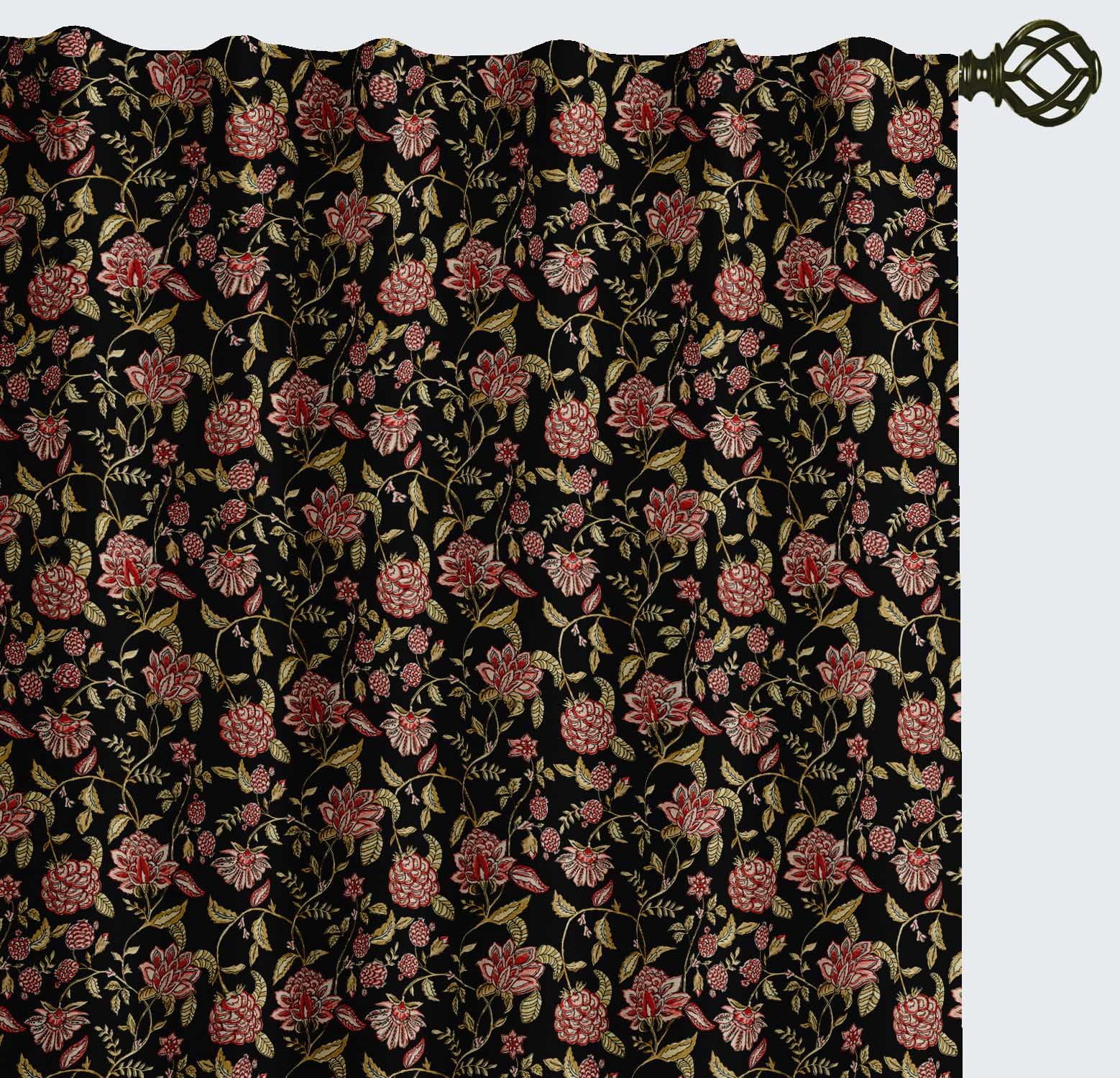Vargottam Cotton Curtains - 90" Long Drapes for Tall Windows or Balcony ...