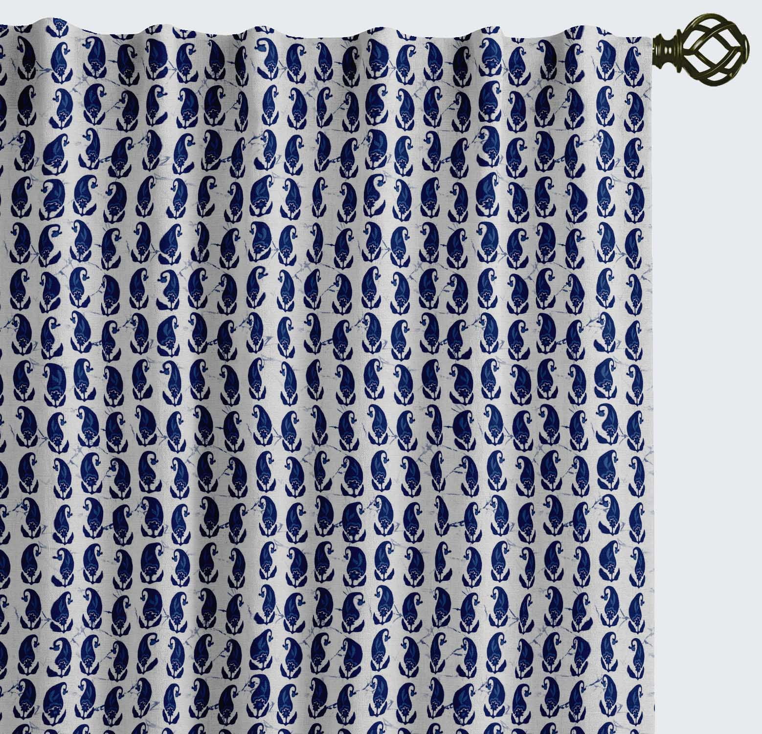 Vargottam Cotton Curtains - 90" Long Drapes for Tall Windows or Balcony ...
