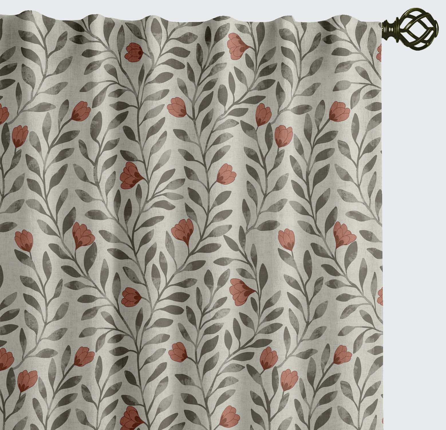 Vargottam Cotton Curtains - 90" Long Drapes for Tall Windows or Balcony ...