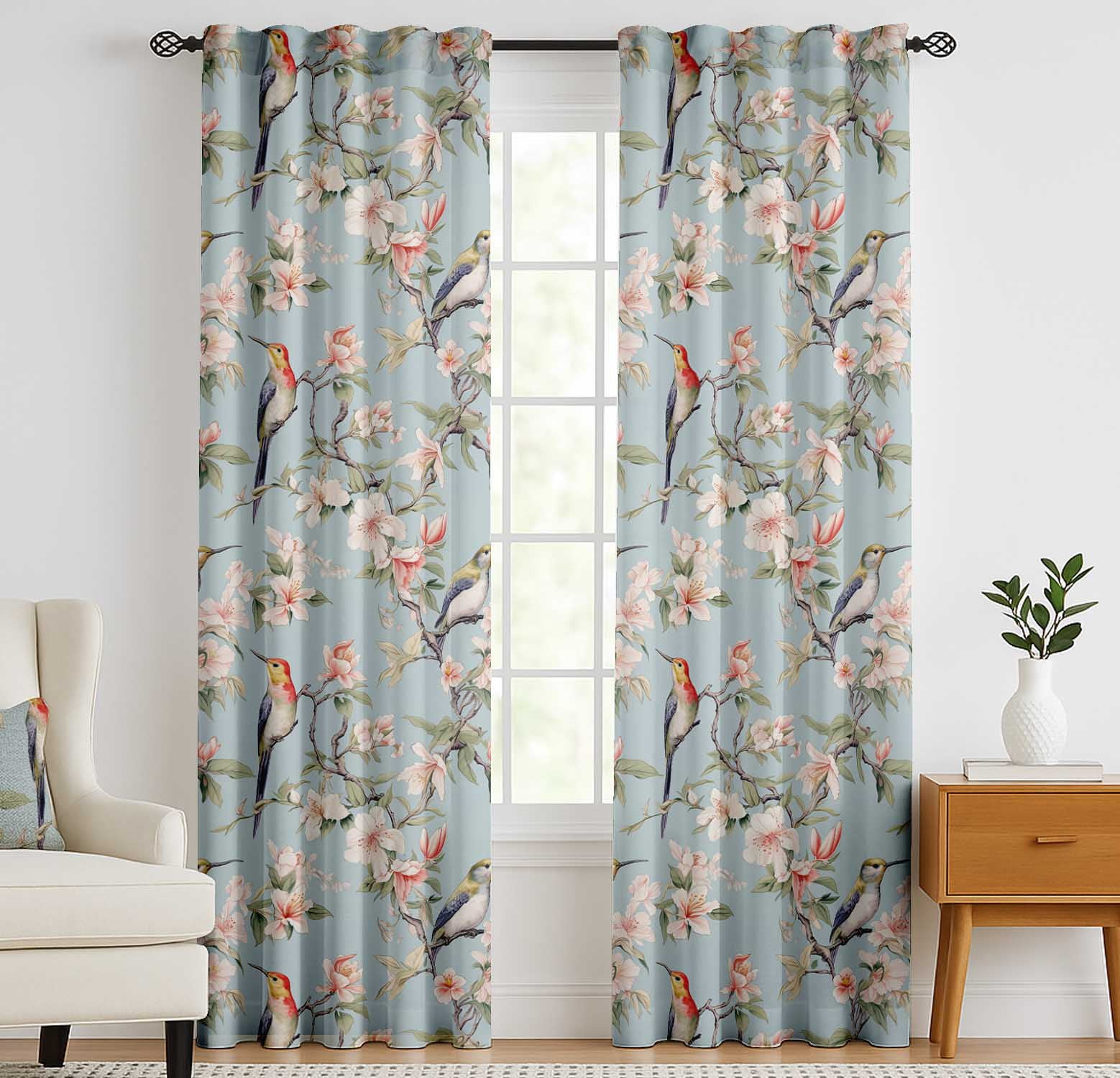Vargottam Cotton Curtains for Windows - 3-in-1 Rod Pocket/Back Tab ...