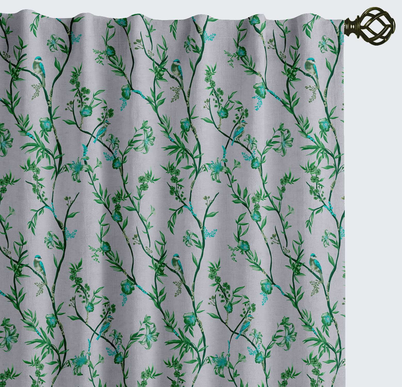 Vargottam Cotton Curtains for Windows - 3-in-1 Rod Pocket/Back Tab ...