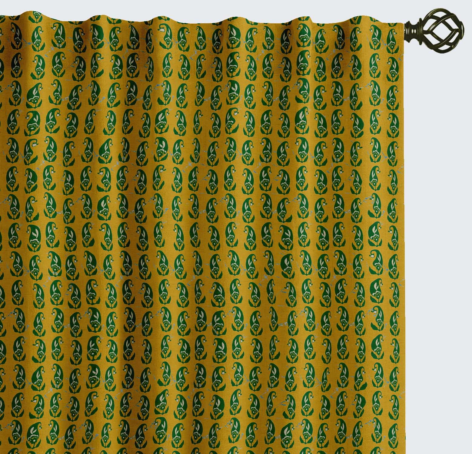 Vargottam Cotton Rod Pocket/Back Tab Curtains - 96" Floor-Length Drapes ...
