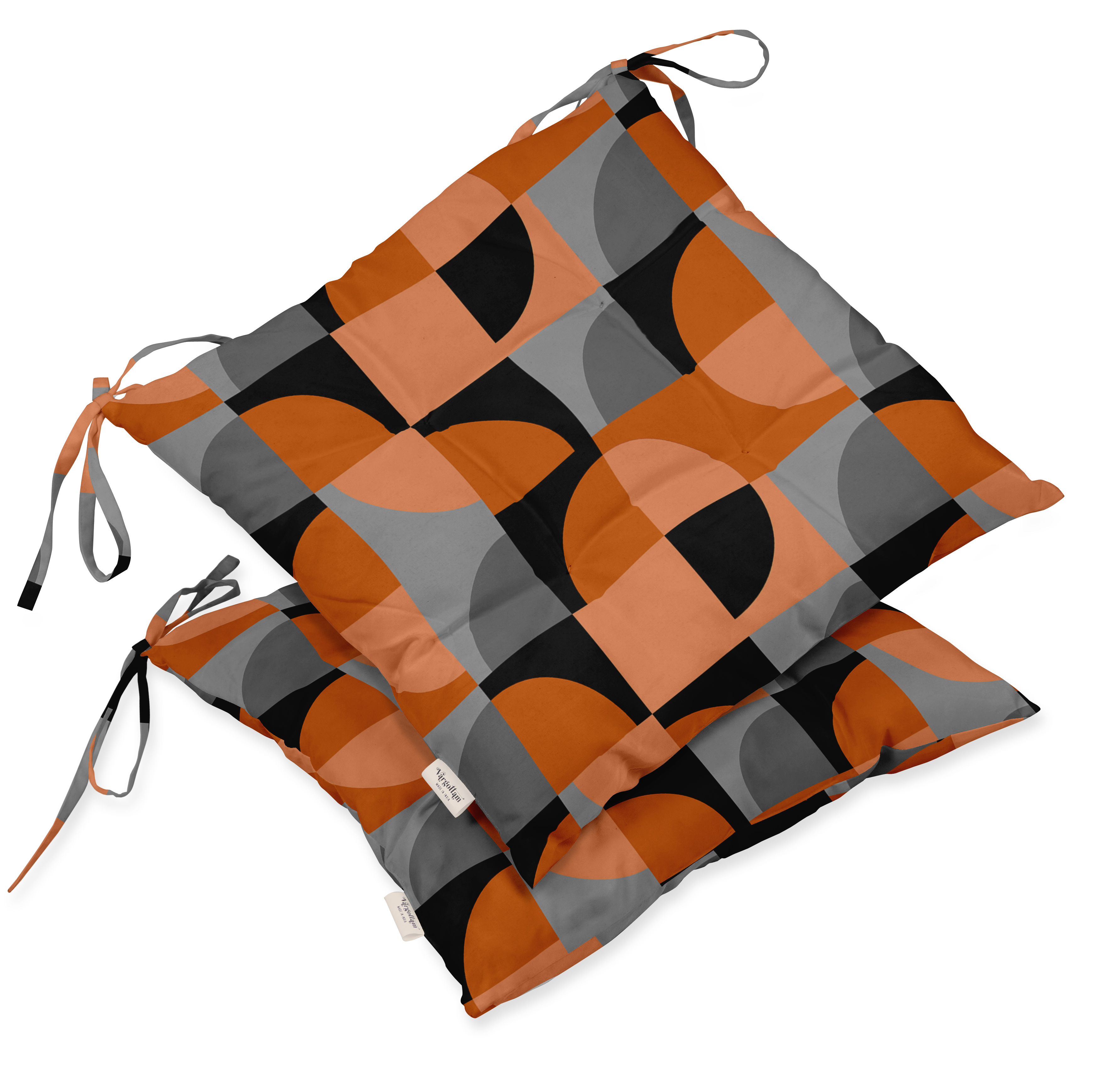 Vargottam Indoor/Outdoor Tufted Printed Square Seat Patio Cushion Set ...