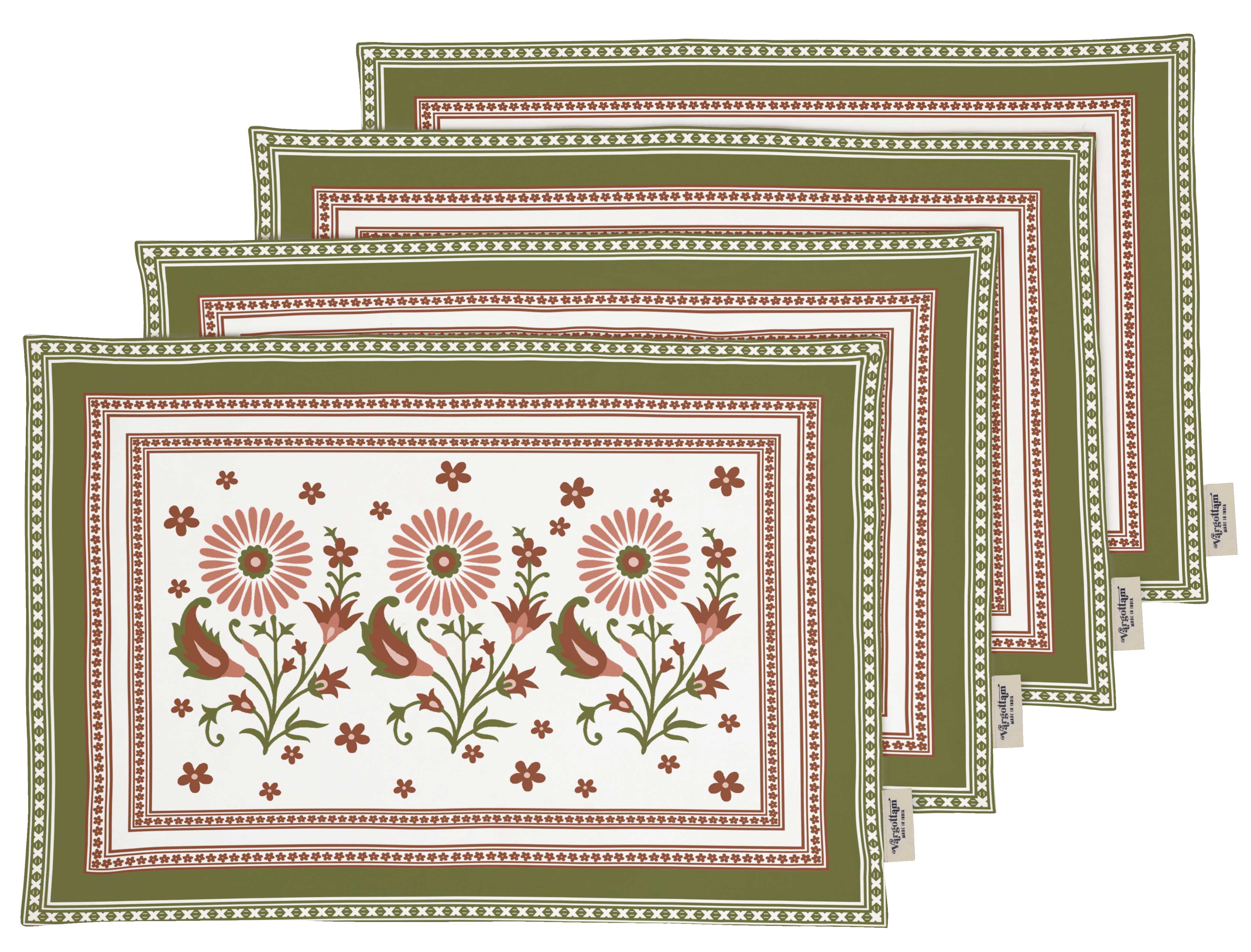 Vargottam Placemats- Placemat For Dining Table, Set Of 4- Printed ...