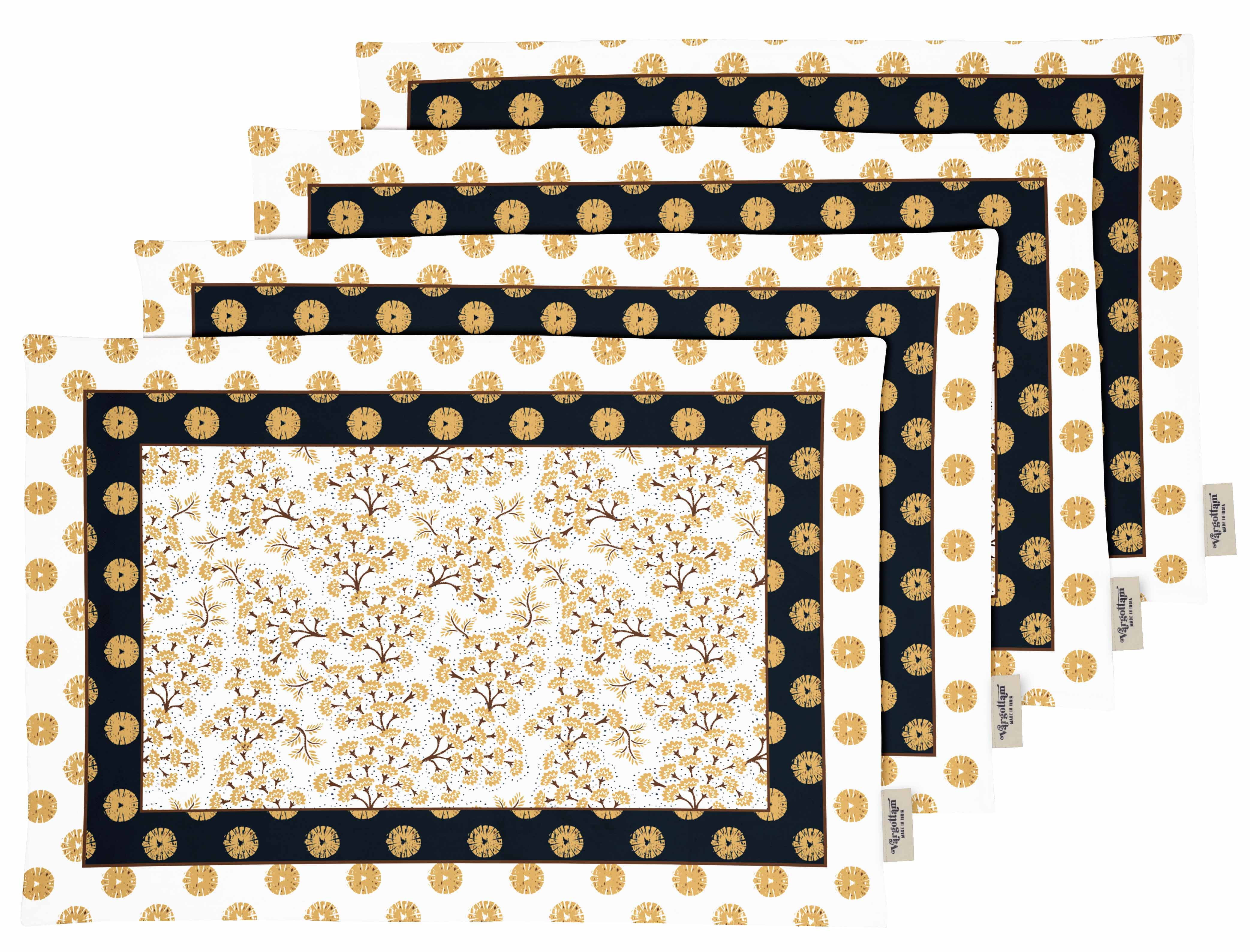 Vargottam Placemats- Placemat For Dining Table, Set Of 4- Printed ...