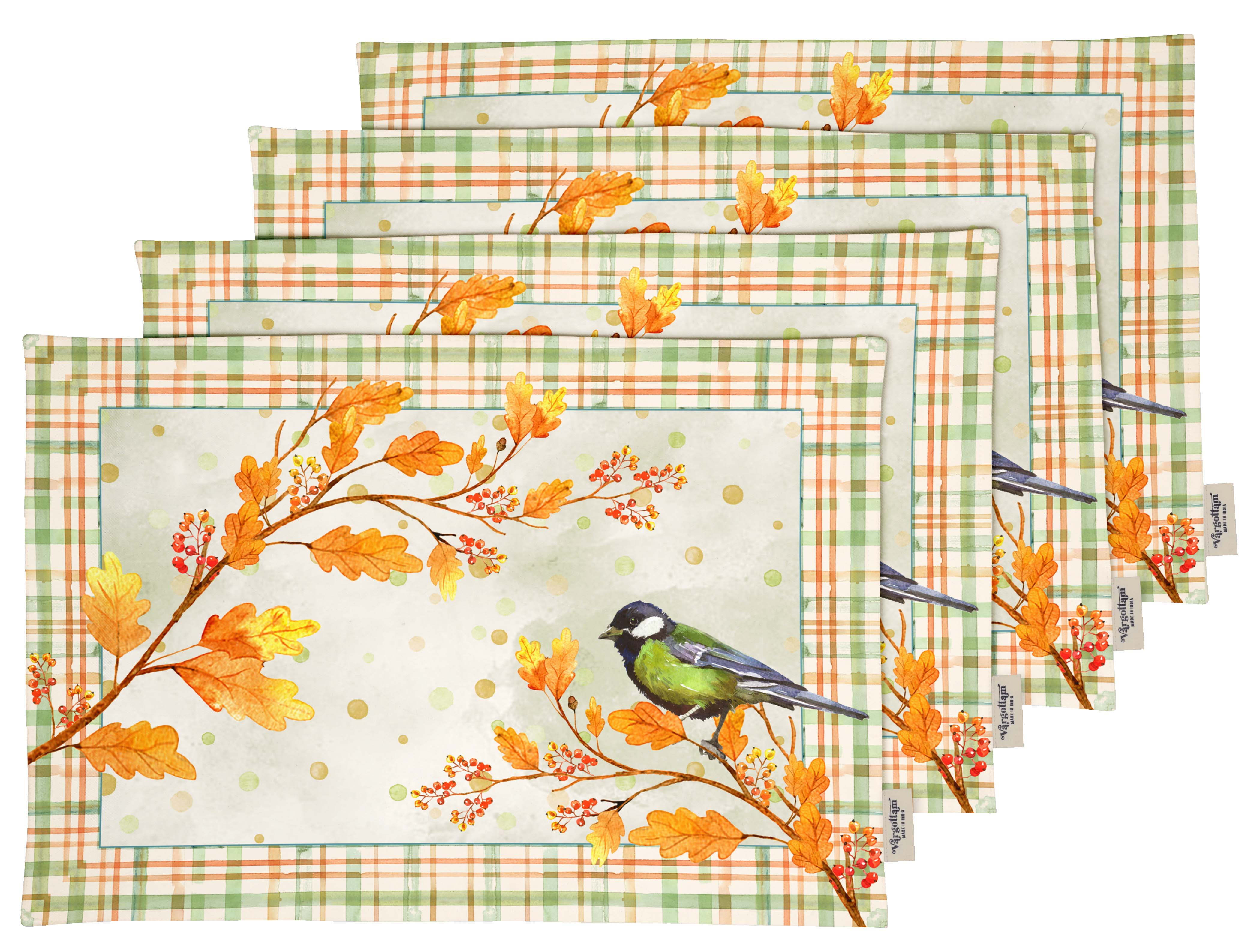 Vargottam Placemats- Placemat For Dining Table, Set Of 4- Printed ...
