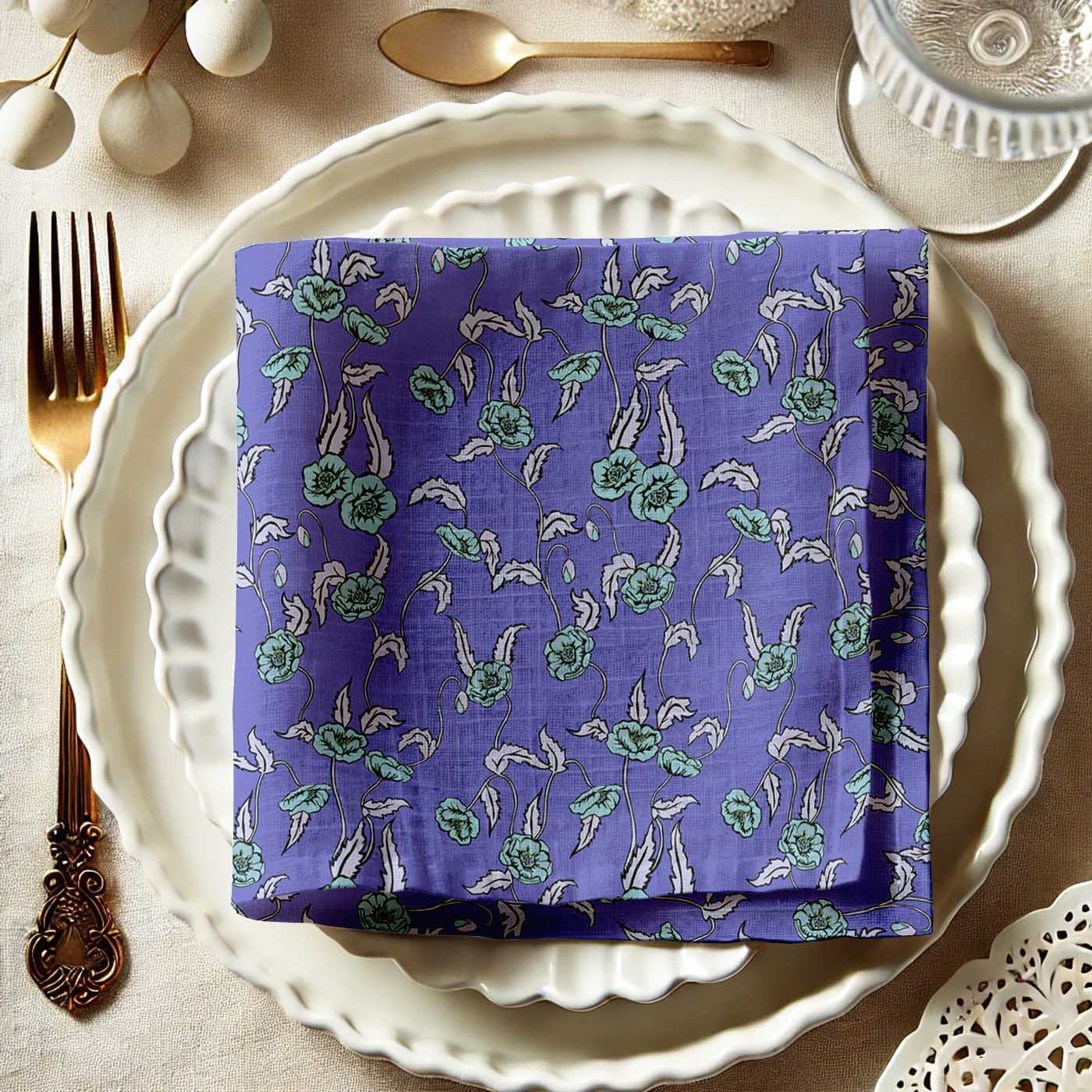 Vargottam Premium Cotton Muslin Napkins - Set of 12, 20-Inch Rich ...