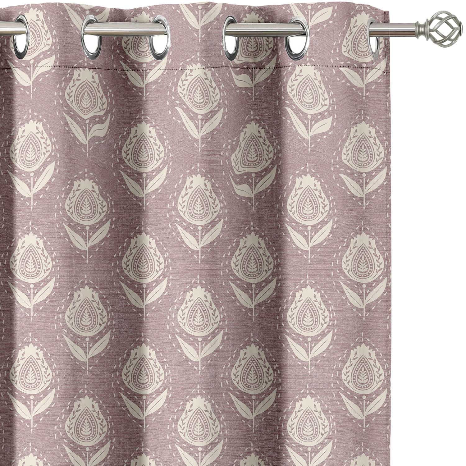 Vargottam Room Darkening Curtains - Peacock Feather Motif Pattern, Set ...