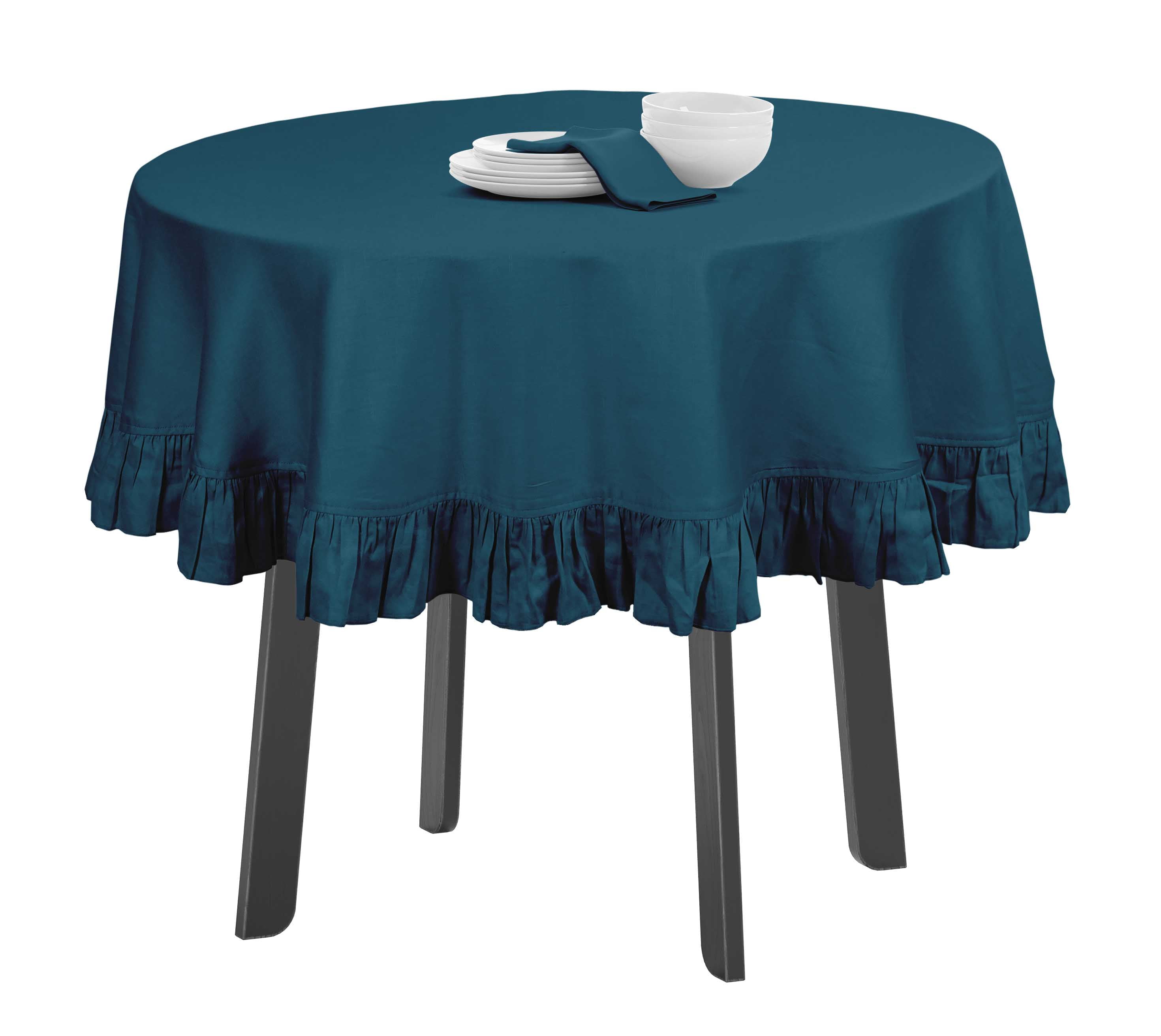 Vargottam Ruffle Tablecloth Kitchen Dining Tabletop Cover Decoration ...