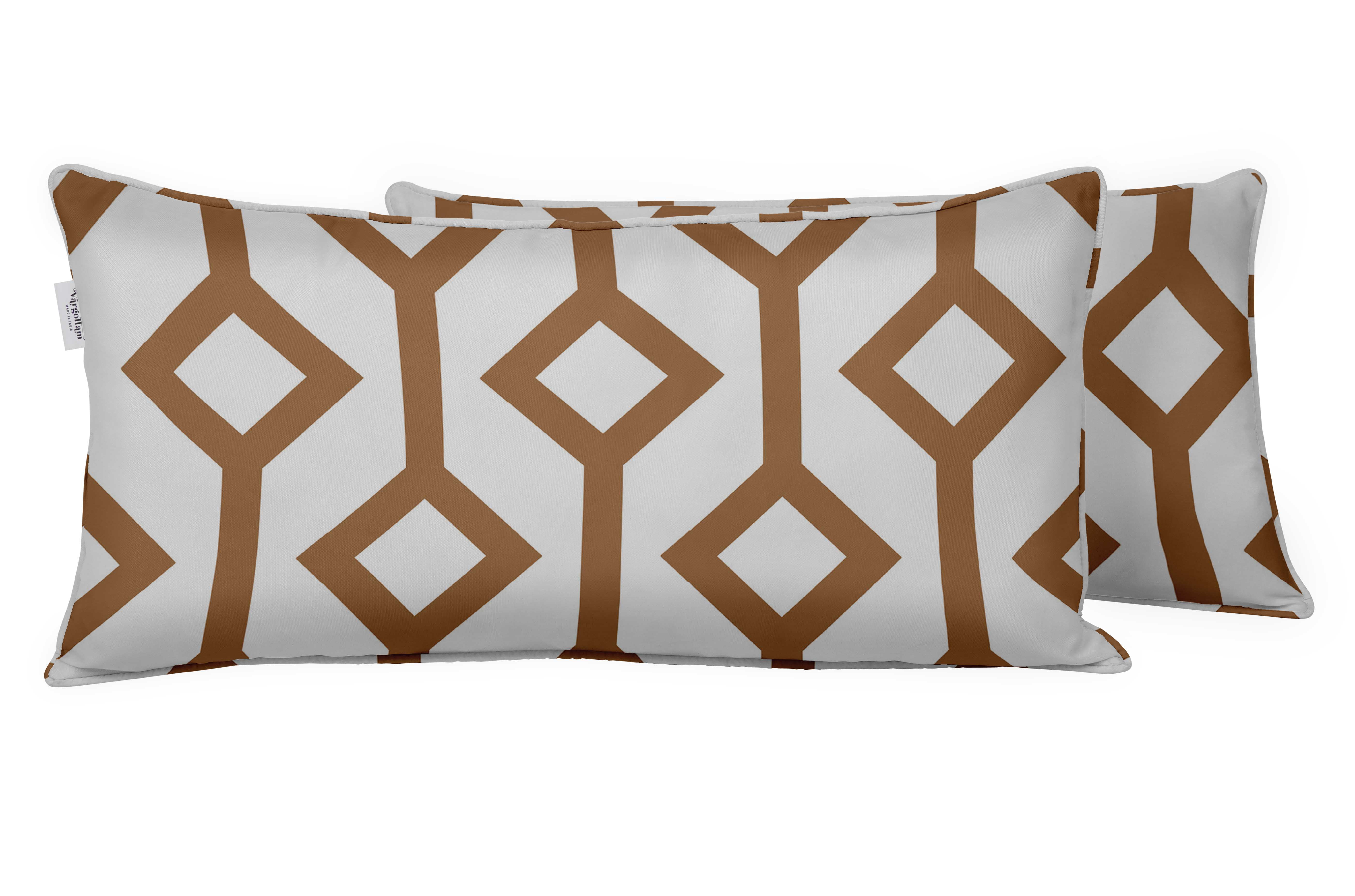VargottamIndoor/OutdoorPolyester FabricLumbarPillowCover With Insert ...