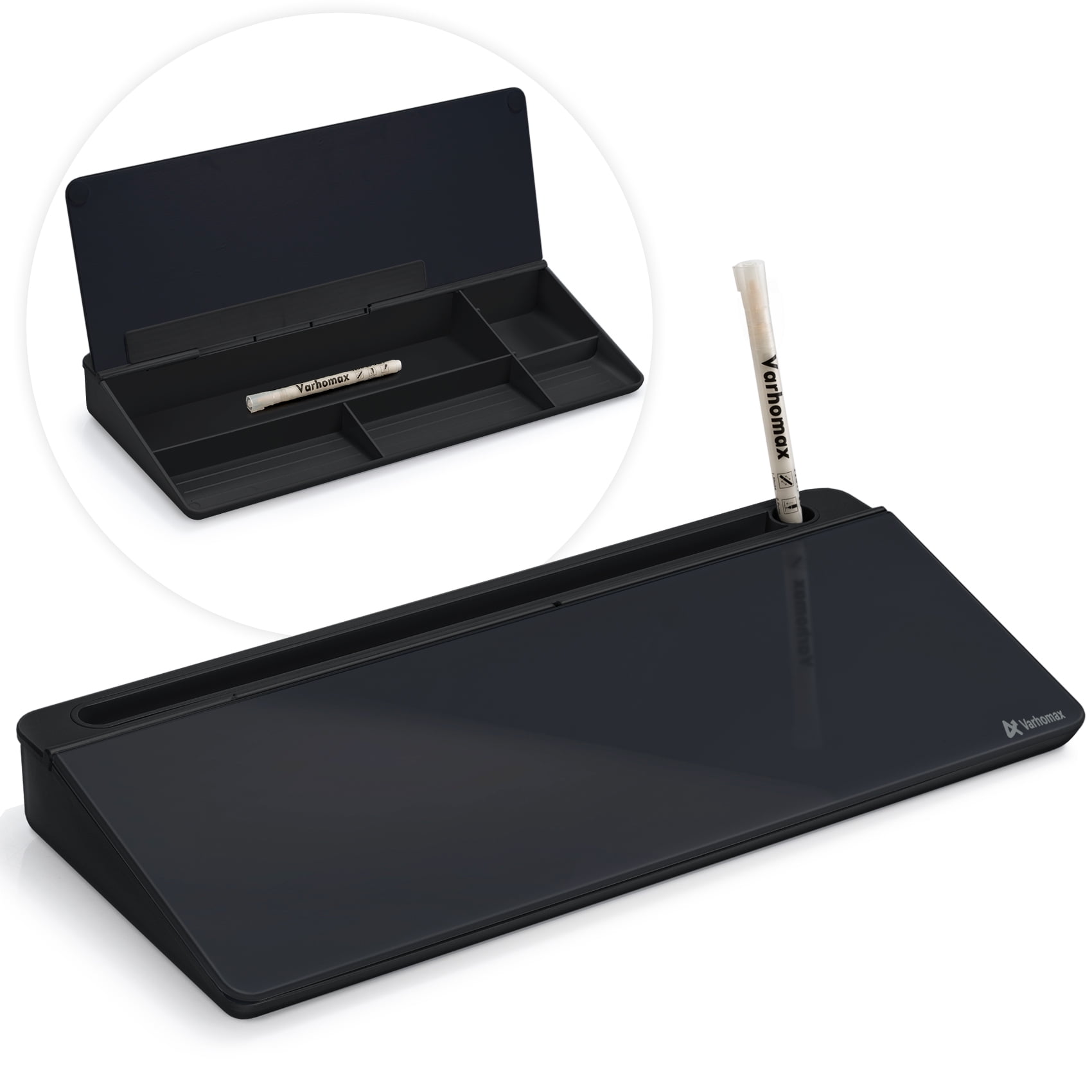 Varhomax Glass Whiteboard, Desktop Dry Erase Memo Pad, Work Stationary ...