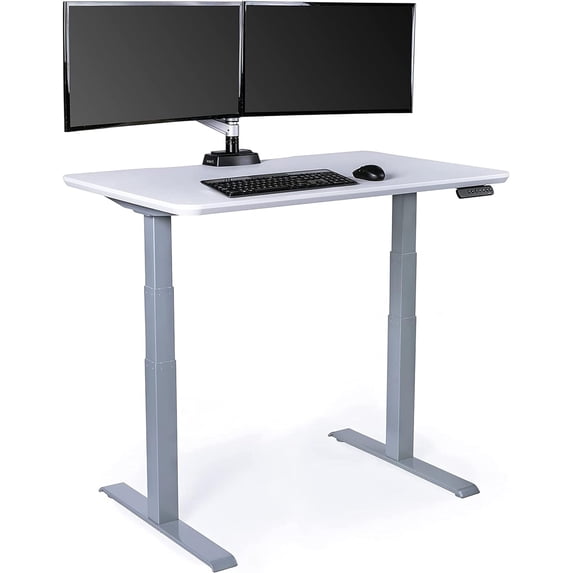 Vari White 48”x30" Electric Lift Adjustable Standing Desk, Home Office ...