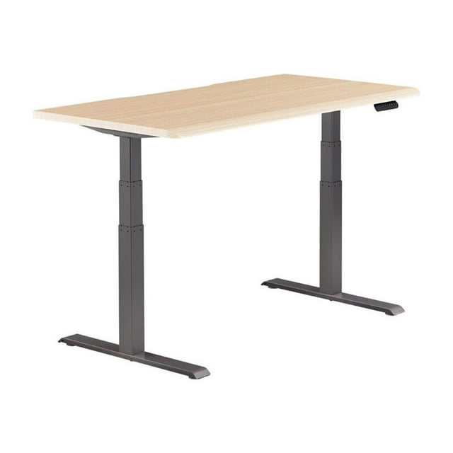 VARI - Sit/standing desk - rectangular with contoured side - electric ...