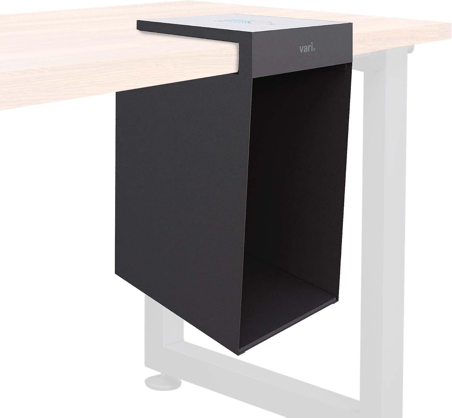 Vari Hanging Desk Cubby - Under Desk Easy Mount Office Organizer & File ...