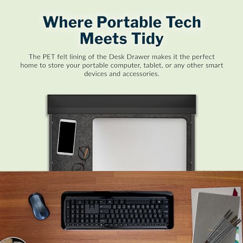 Vari Steel Under Desk Drawer - Slim Undermount Storage Organizer ...