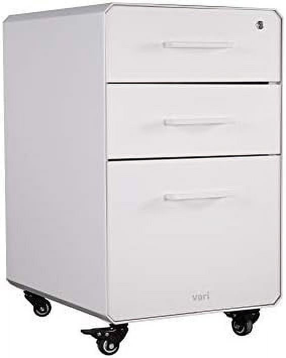 Vari Three Drawer File Cabinet - Mobile Filing Cabinet for Home or ...