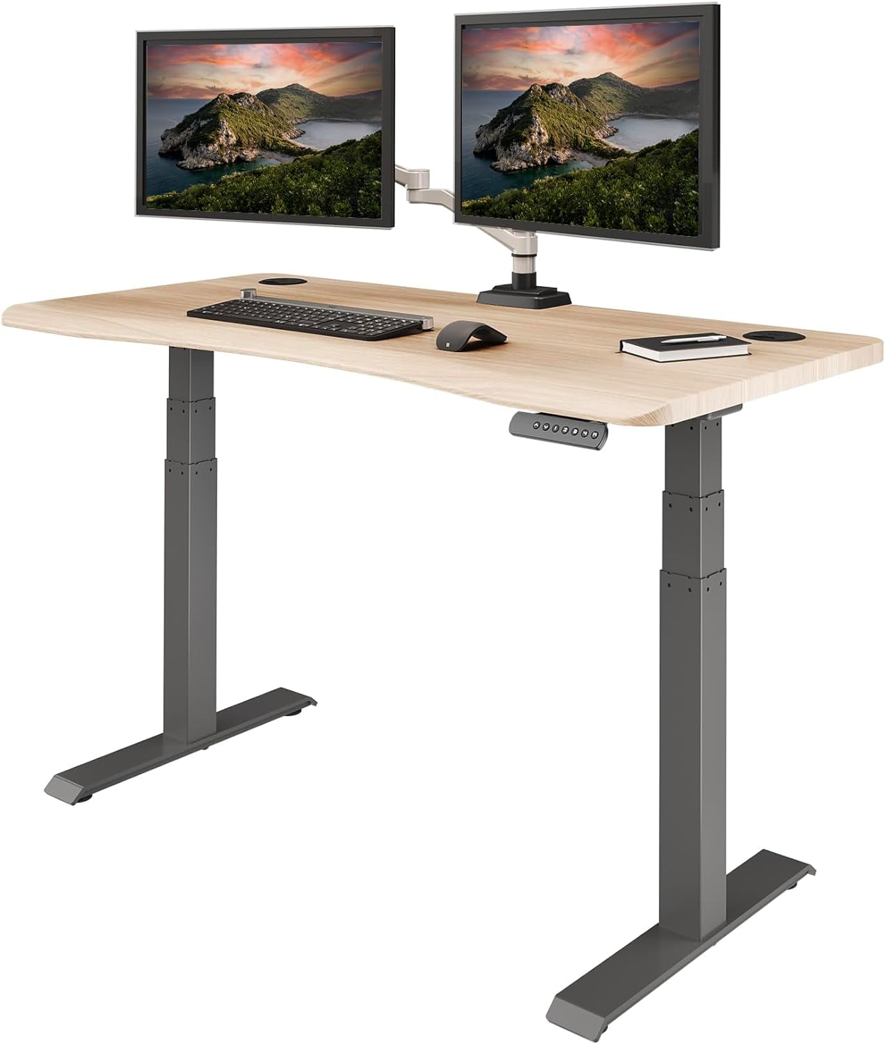 Vari VariDesk Ergo 54x26 Height Adjustable Standing Desk - Curved ...