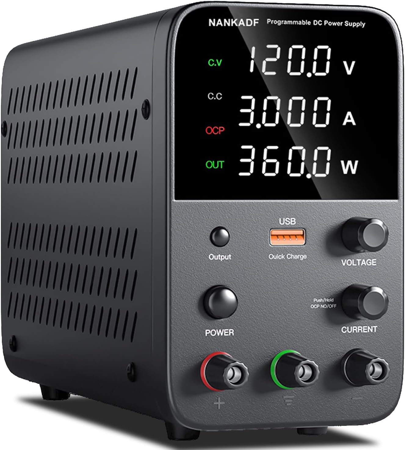 Variable DC Power Supply, Bench Power Supply with Encoder Adjustment Knob, Output Enable/Disable ...