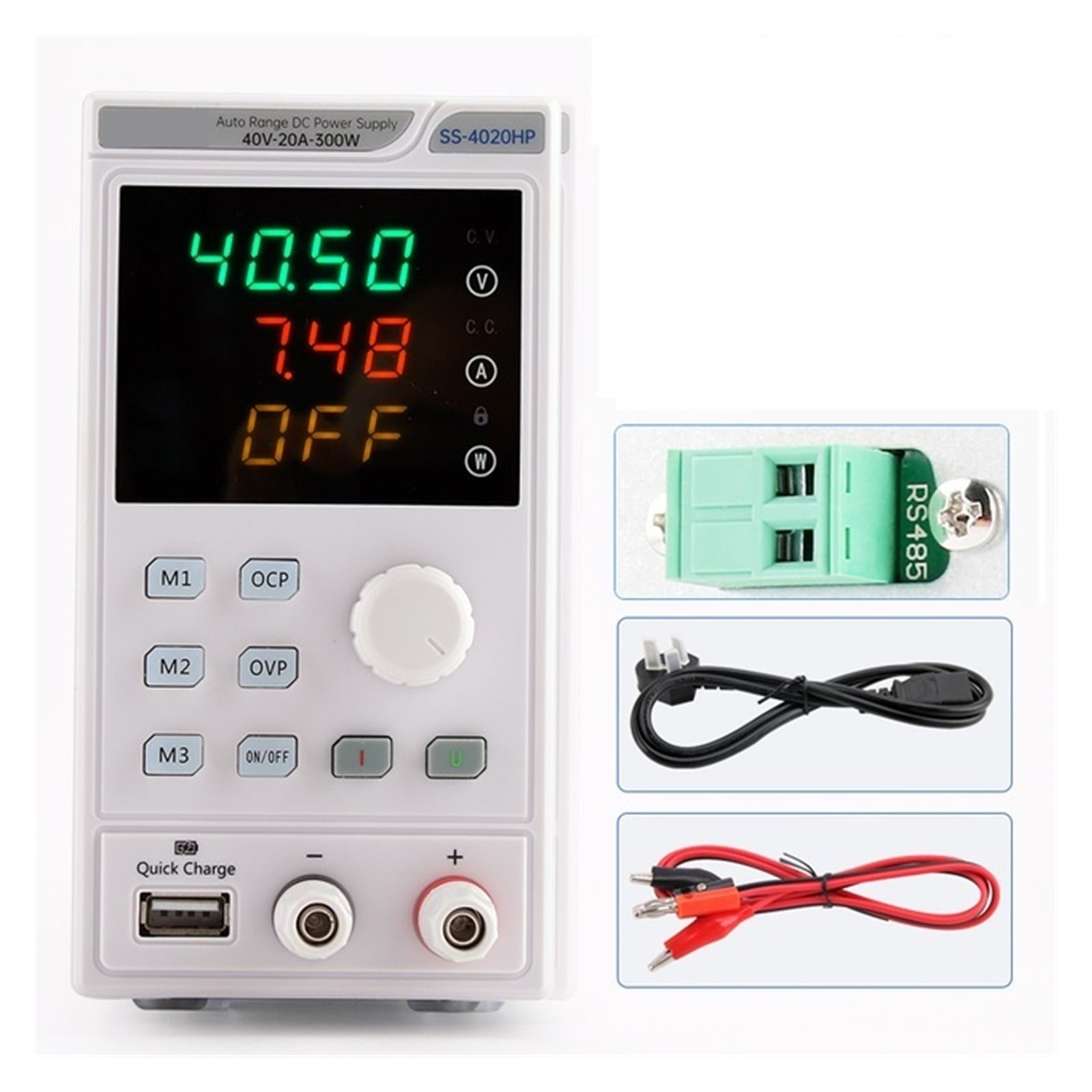 Variable DC Power Supply With Memory Function 40A 20V 300W Lab Programmable Laboratory Bench ...