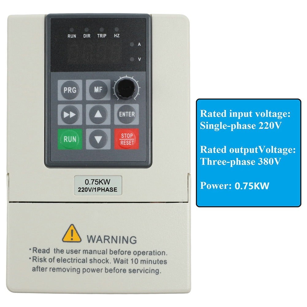 Variable Frequency Drive 1Phase 220V Input 3Phase 380V Output 0.75KW AC ...