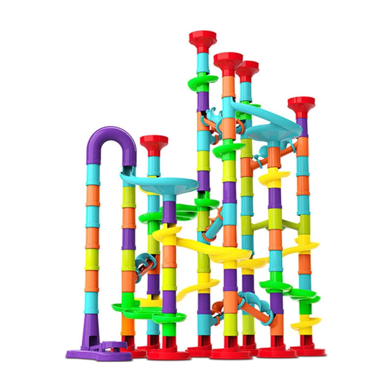 Variable Launch Track Marble Run Building Blocks 142 Piece Set 3D Maze ...