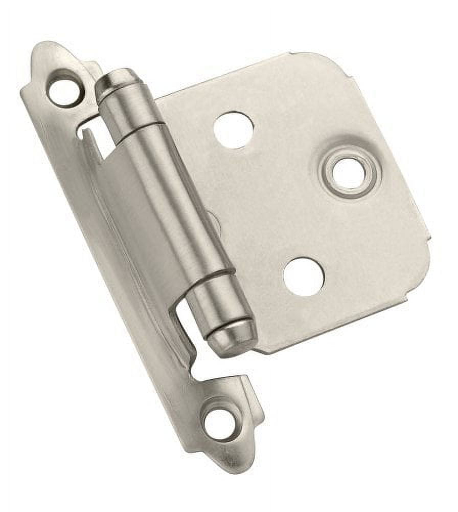Variable Overlay Self-Closing, Face Mount Satin Nickel Hinge - 2 Pack ...