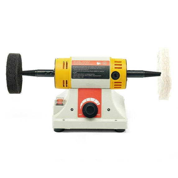 Variable Speed Bench Buffer Polisher,0-8000 RPM Benchtop Grinder with 4 ...