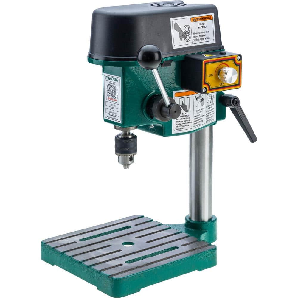 Variable-Speed Mini Benchtop Drill Press with 0.25 in. Chuck Capacity ...