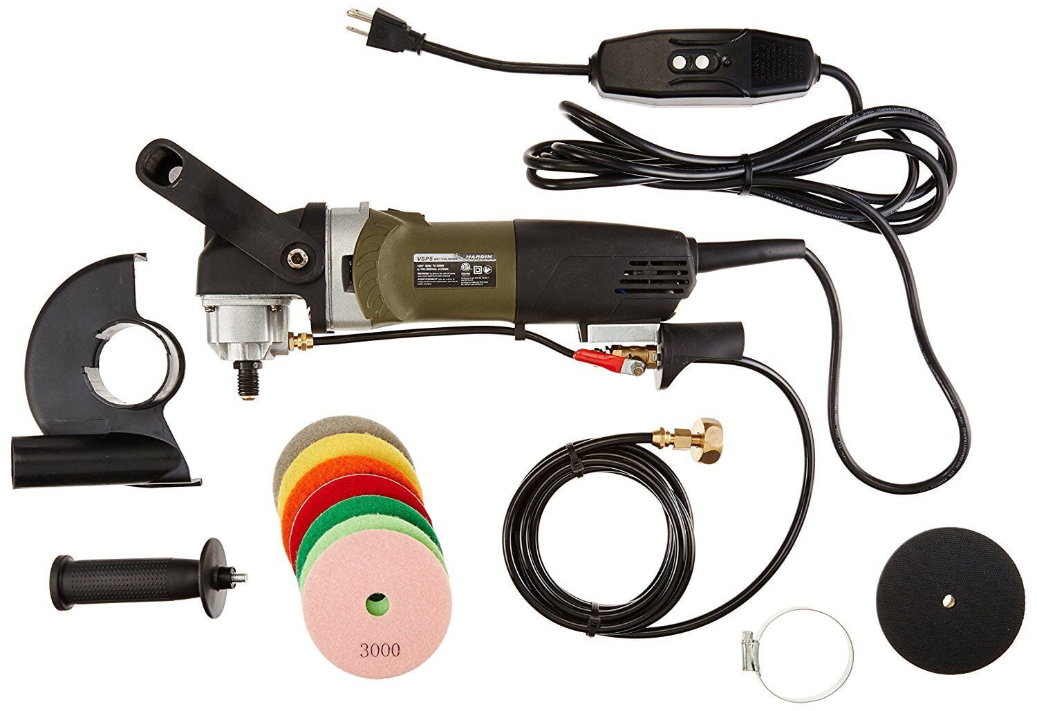 hardin hwvpolset variable speed polisher 4 inch granite marble wet ...