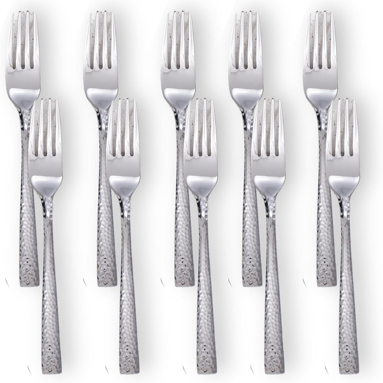 Varick Malcolm Flatware Silverware, Satin Hammered Texture Modern ...