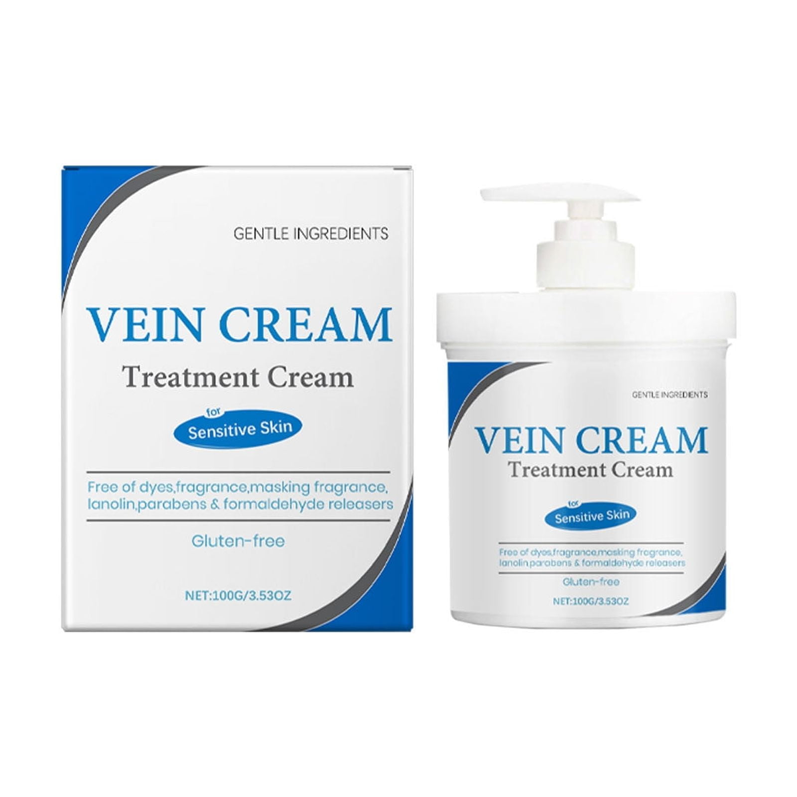 Varicose Vein Care Cream Massages Blue Veins And Red Blood Vessels To ...