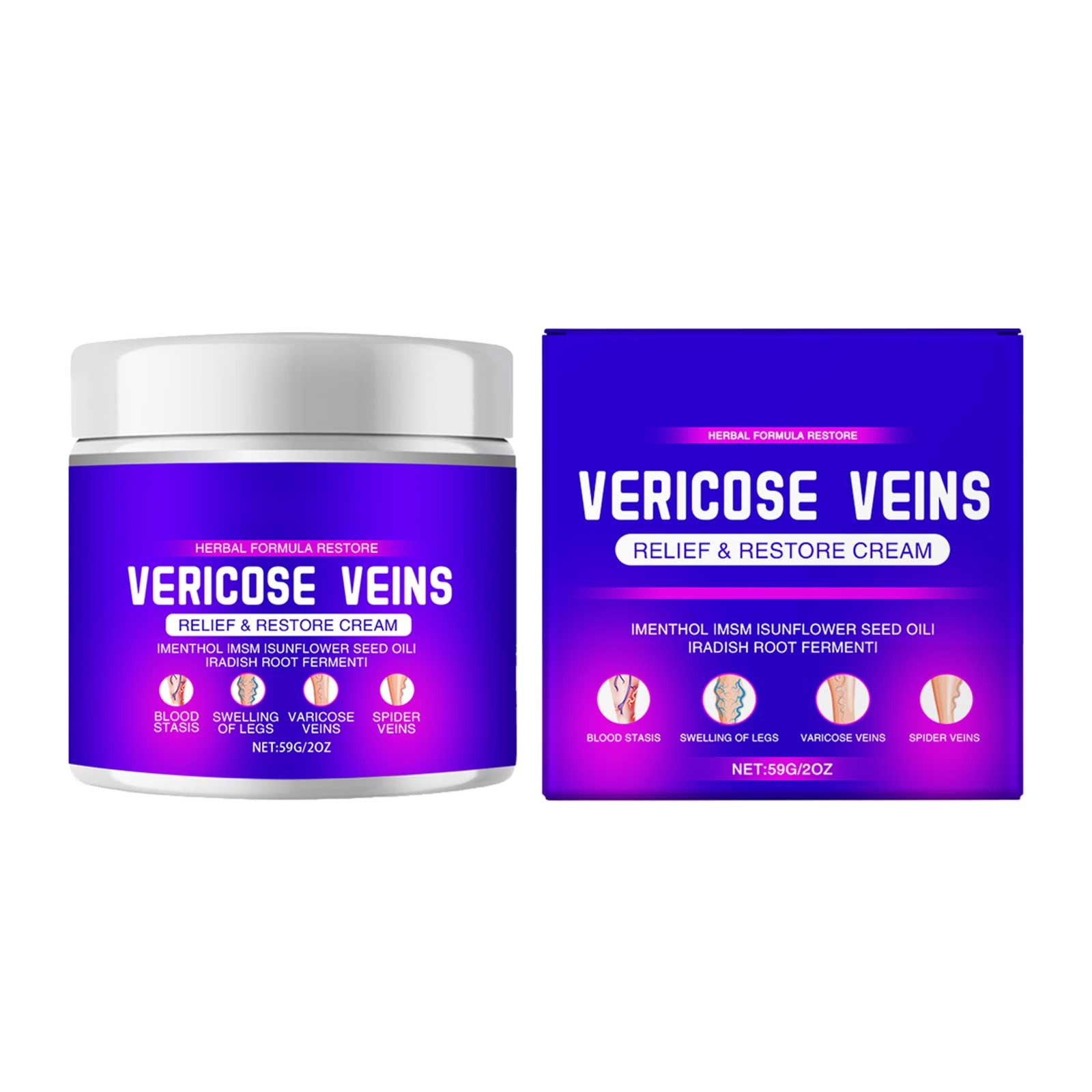 Varicose Vein Relief Cream - Circulation Boost - 60ml - Walmart.com
