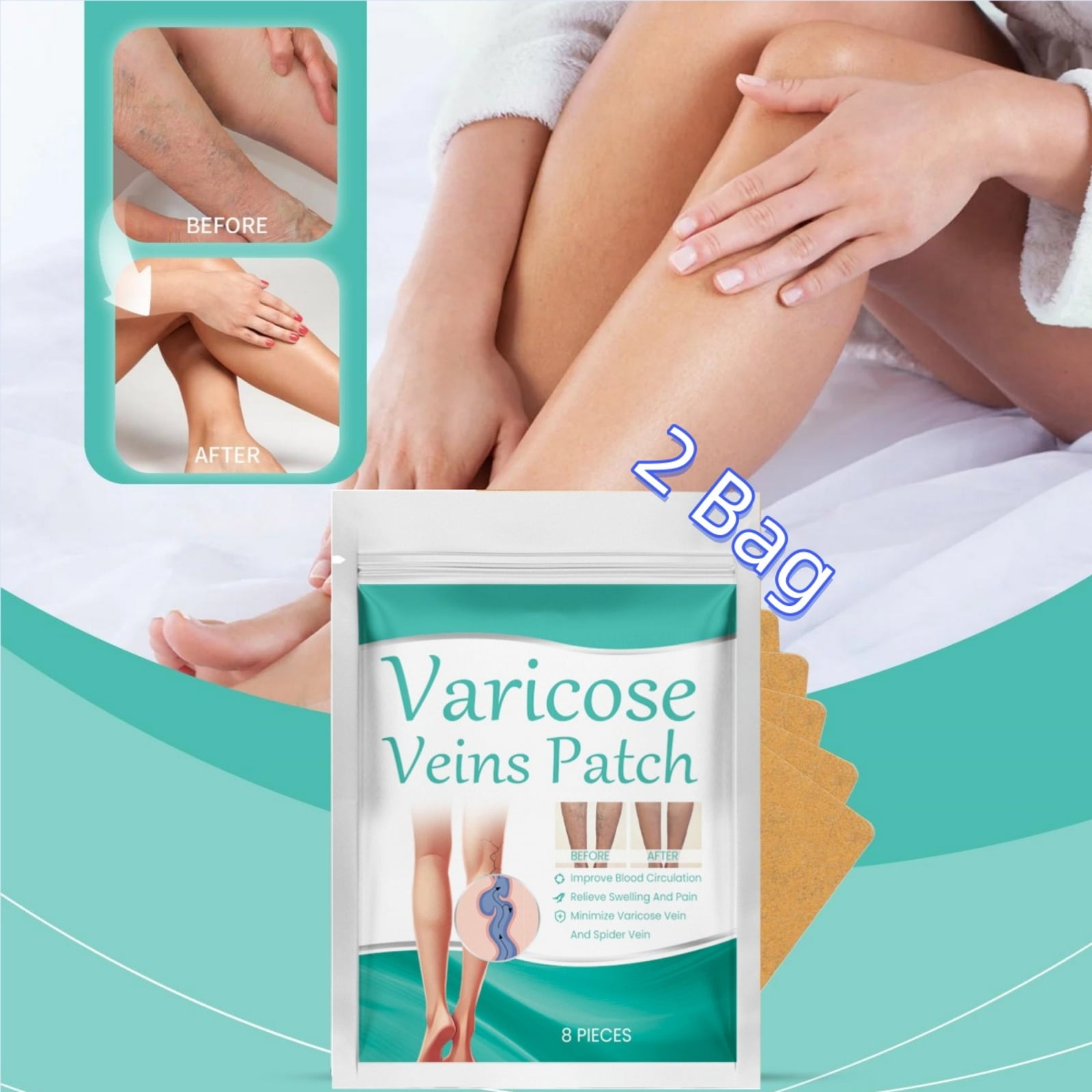 Varicose Veins Treatment For Legs Varicose Veins Patch with Copper Infusion Antimicrobial ...