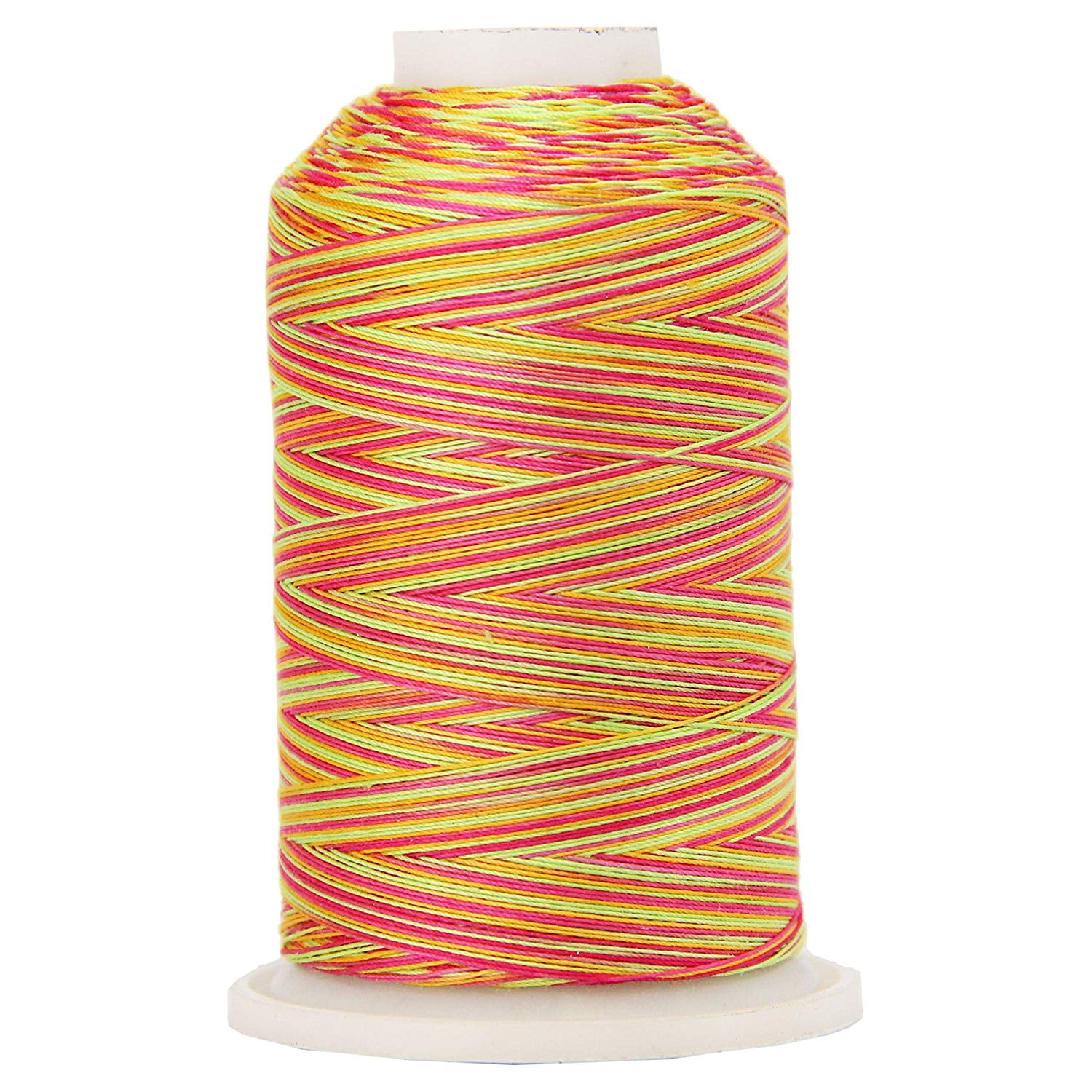 Variegated 100% Cotton Thread 600M by Threadart - Color 7734 - Rainbow ...