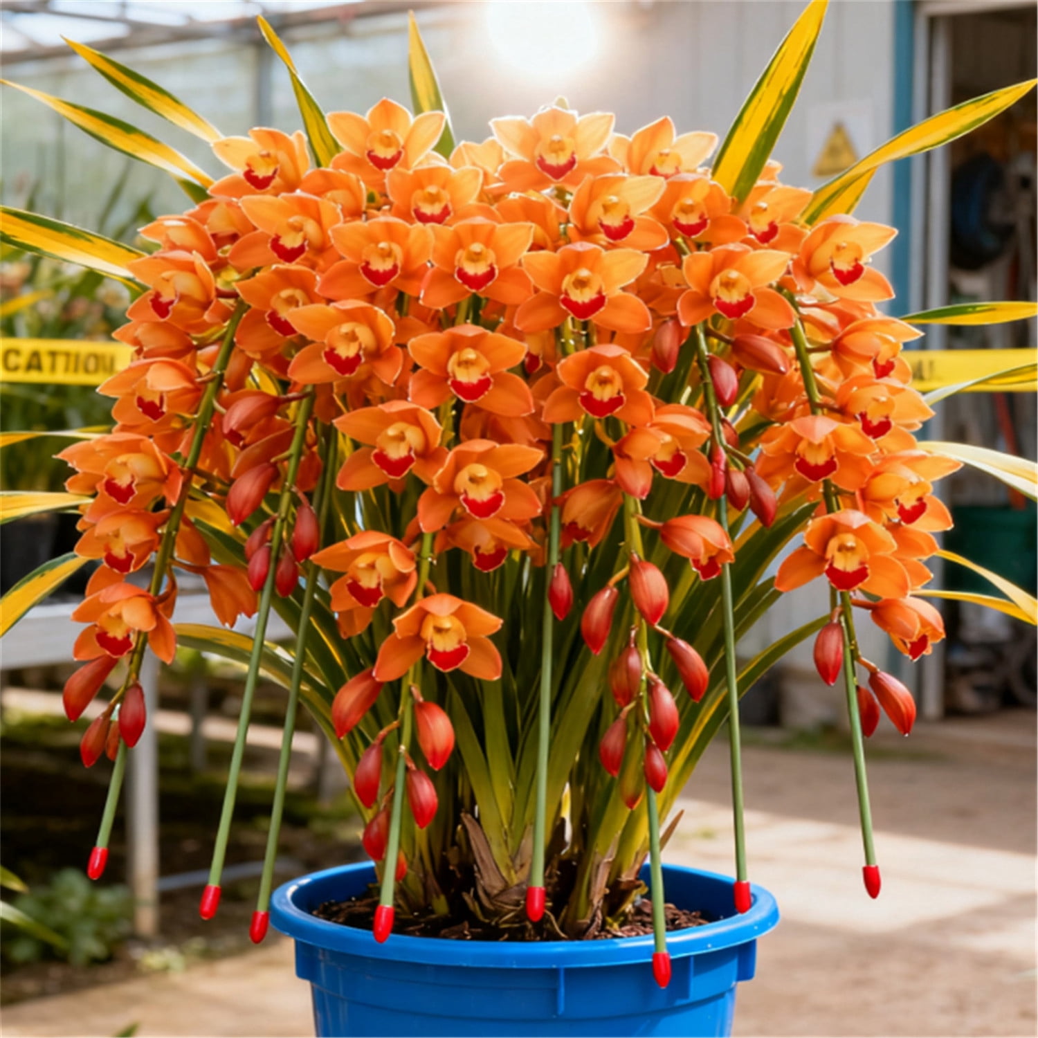 Variegated Cymbidium, Hardy Perennial Fragrant Garden Decor for Plant ...