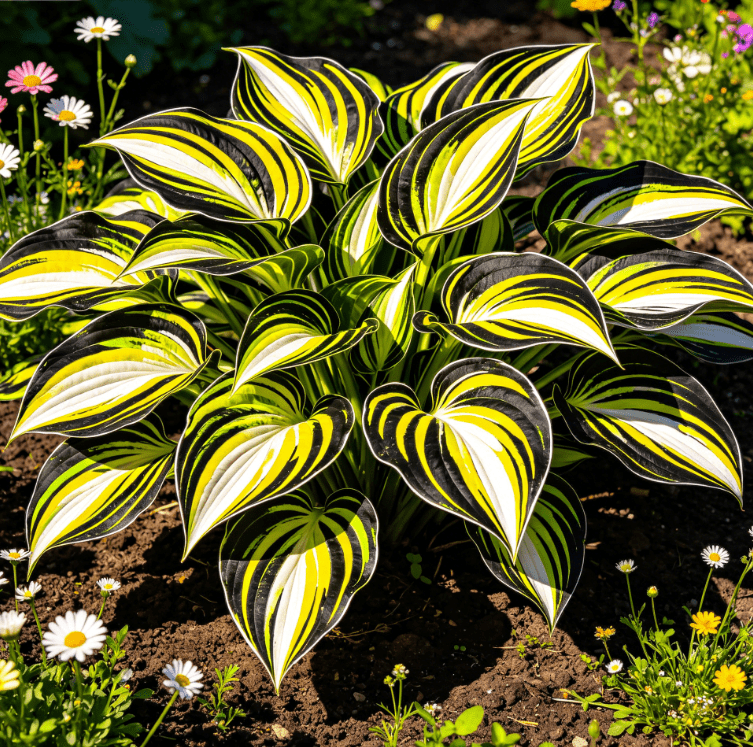 Variegated Hosta, Hardy Perennial Shade Garden Decor for Plant Hangers ...