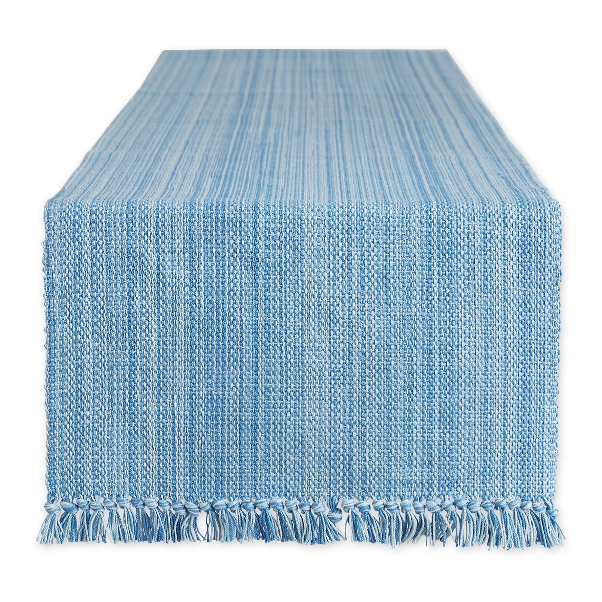Variegated Light Blue Fringe Table Runner 13x108 - Walmart.com