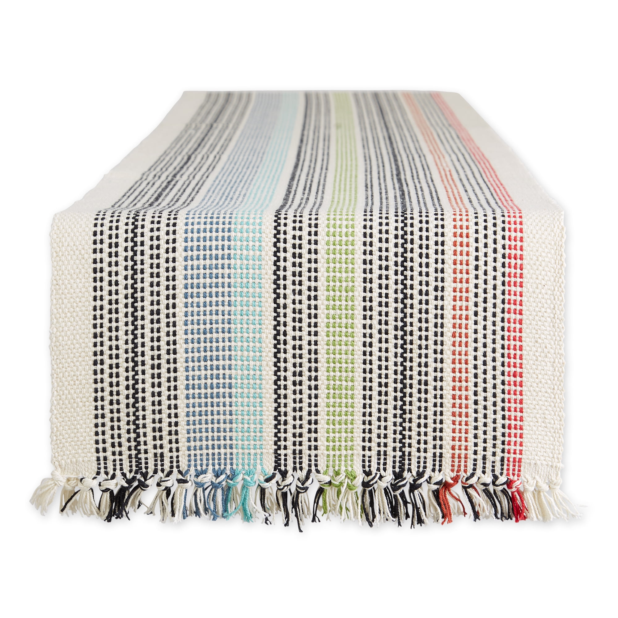 Variegated Mediterranean Fringe Table Runner 13x108 - Walmart.com